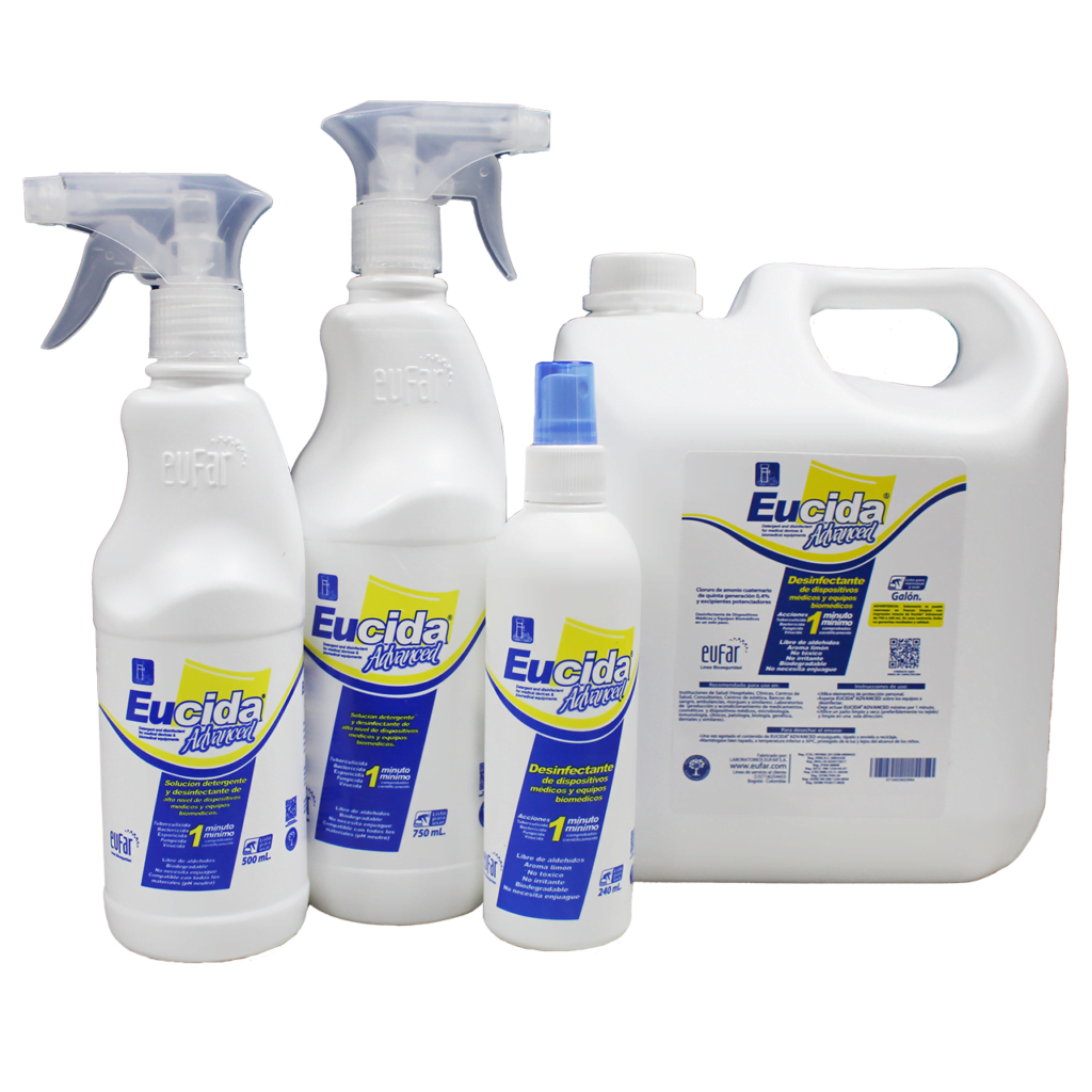 Detergente+Desinfectante Eucida Advanced 500ml Spray - Rapident